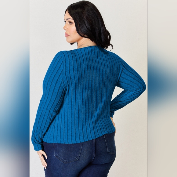 Basic Bae | Tops | Basic Bae Full Size Ribbed Long Sleeve Tshirt Top ...